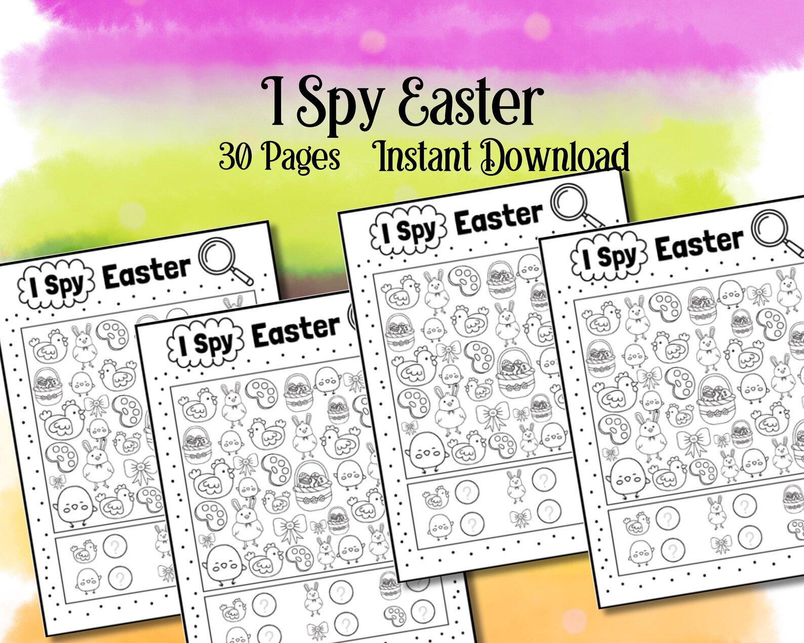 I-SPY Activity Sheets, Easter I-SPY Coloring Pages, Easter Seek and ...