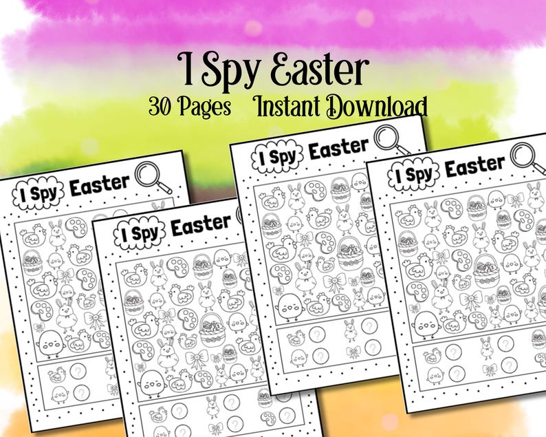 I-SPY Activity Sheets, Easter I-SPY Coloring Pages, Easter Seek and ...