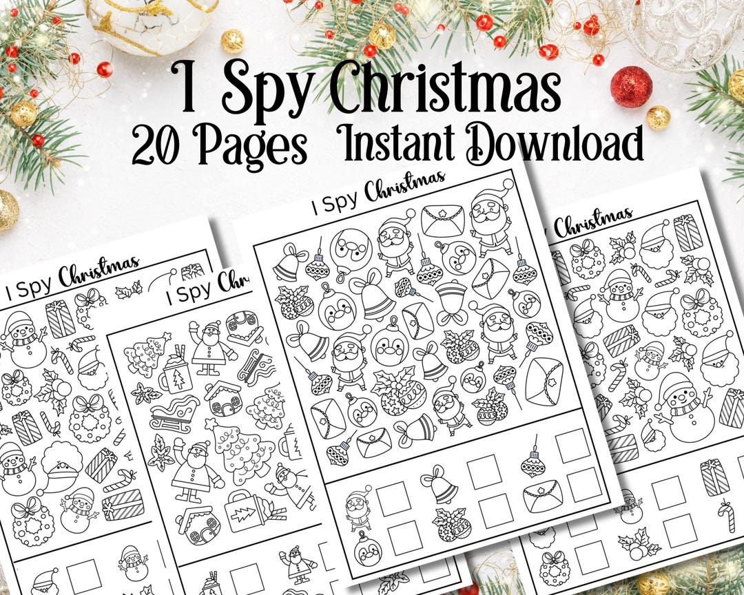 I-SPY Activity Sheets, Christmas I-SPY Coloring Pages, Seek and Find ...