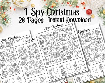 Printable Christmas I Spy Game - Etsy
