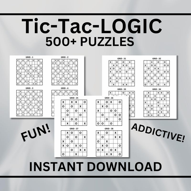 Printable Logic Puzzles - Etsy