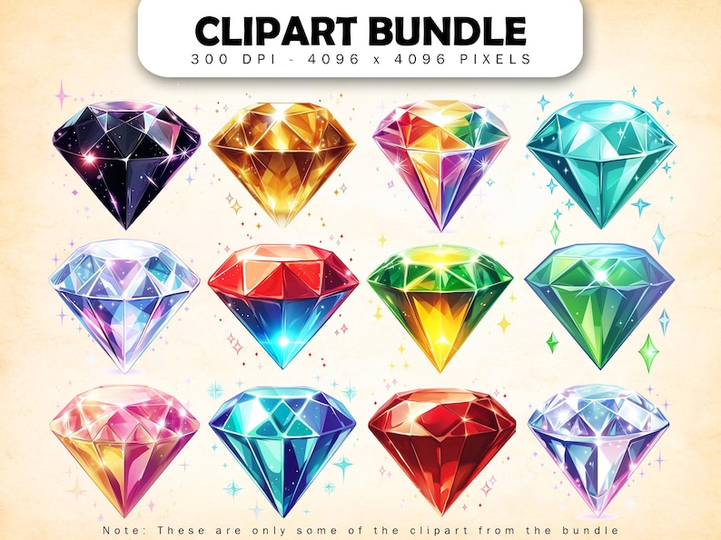 Diamond Clipart Bundle,sparkle Clipart,clipart Jewellery,glitter ...