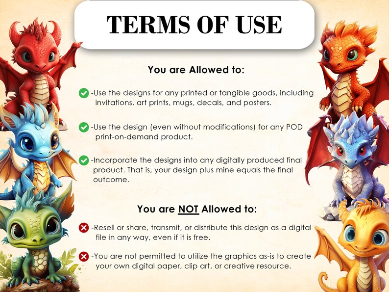Baby Dragon Clipart Bundle, Cute Colorful Dragons, Little Dragon PNG ...
