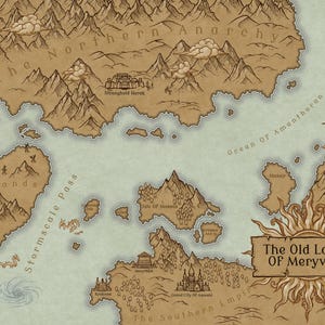Meryvian Fantasy Map - Digital, Premade - Etsy