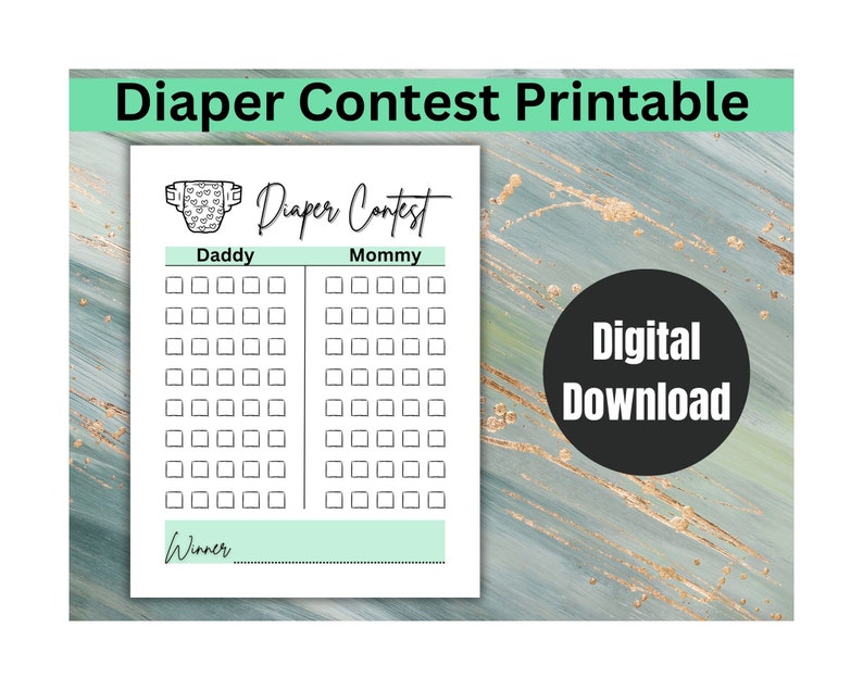 Diaper Contest Checklist Printable, Baby Diaper Contest! Fun Parenting ...