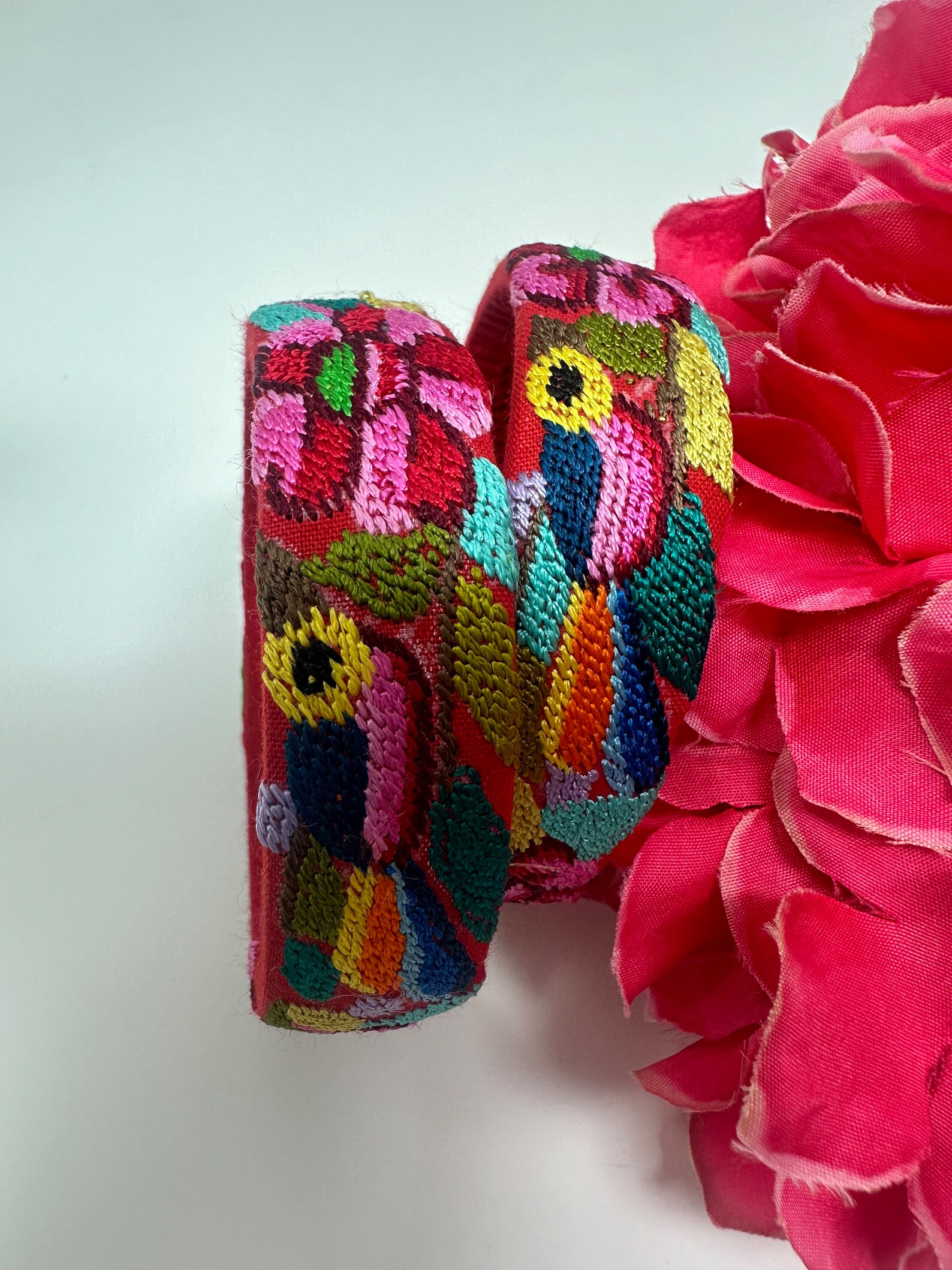 Hand Embroidered / Intricate Thick Bangles / Petit Point Stitch / Free ...