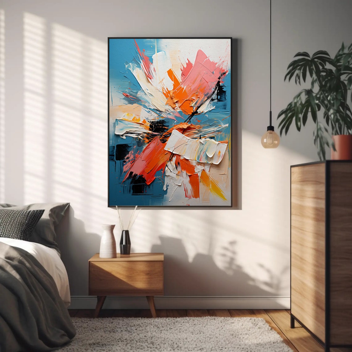 N03 Large Colorful Vibrant Wall Art Print Bold Bright Abstract - Etsy