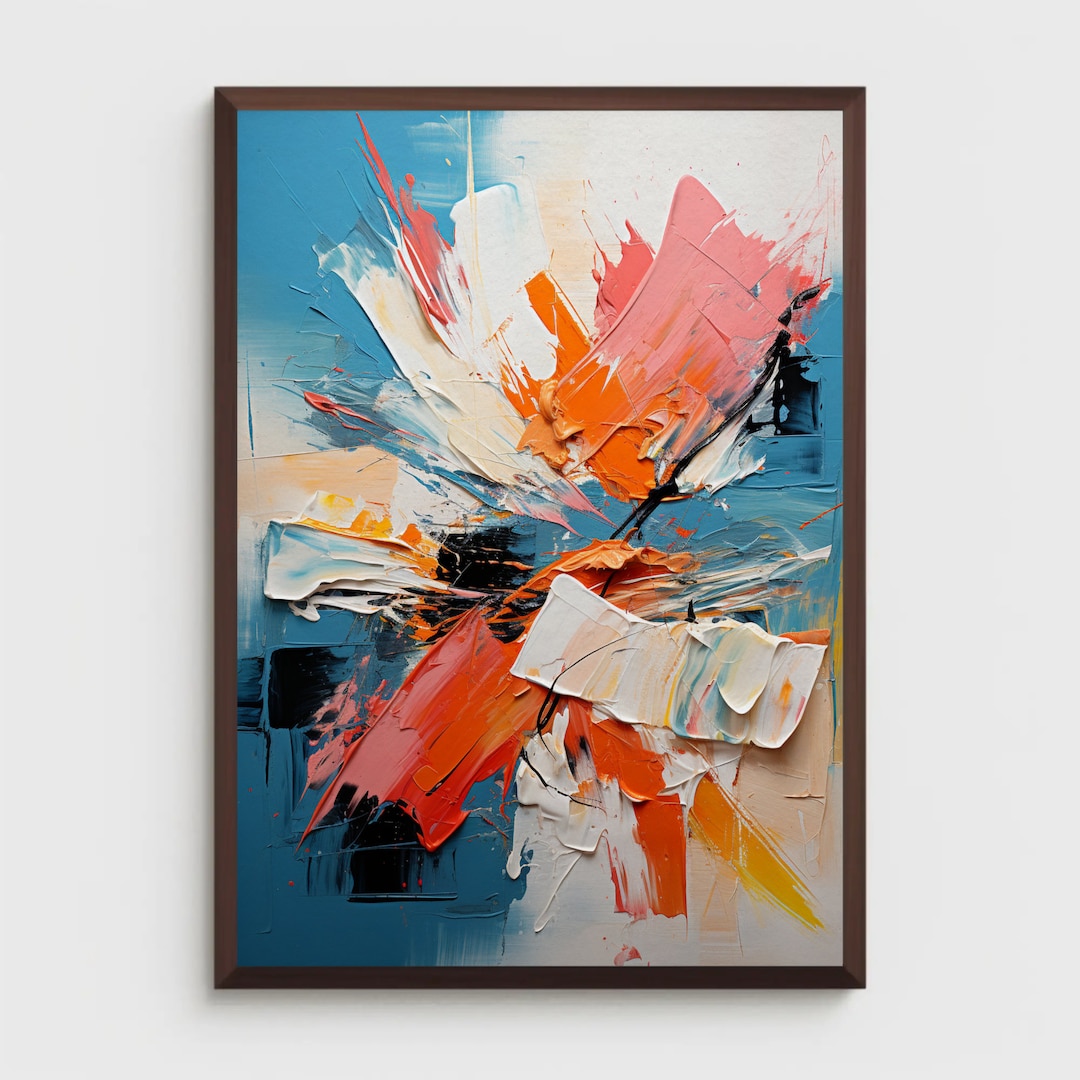 N03 Large Colorful Vibrant Wall Art Print Bold Bright Abstract - Etsy