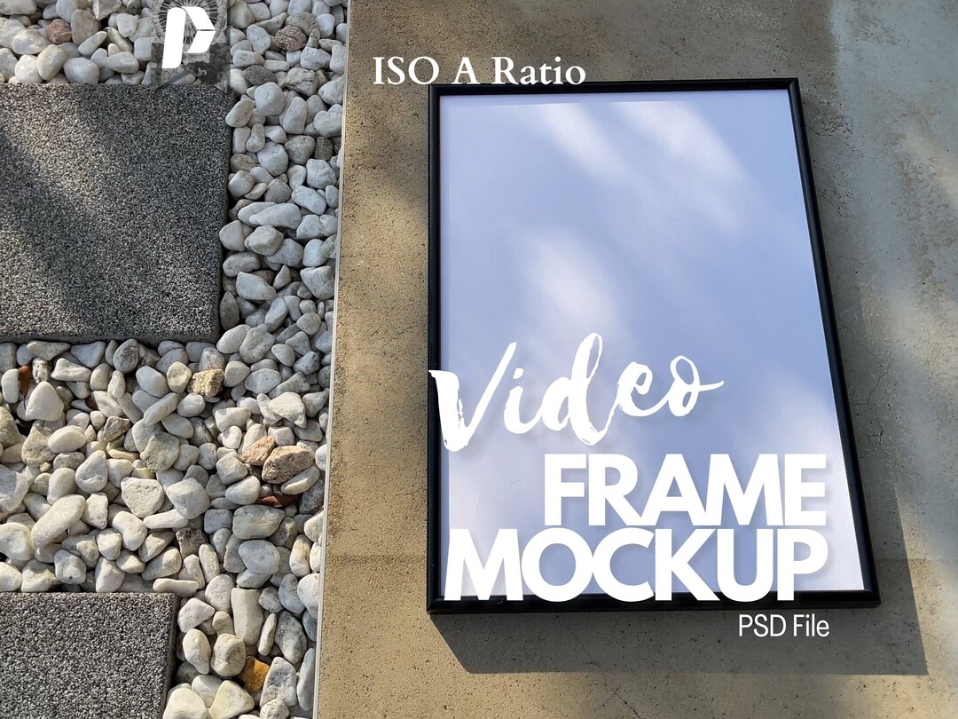 Video Frame Mockup, Video Mockup Wall Art, Black Frame Mockup, Wall Art ...