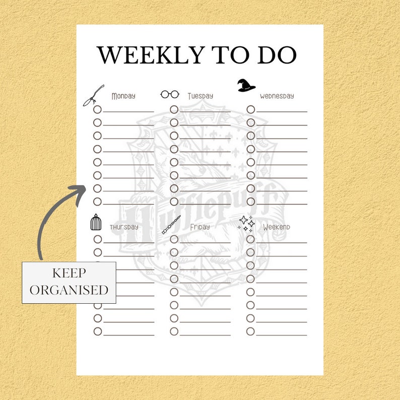 Printable Wizard School Pottery Planner Bundle, Monthly, Daily Planner ...