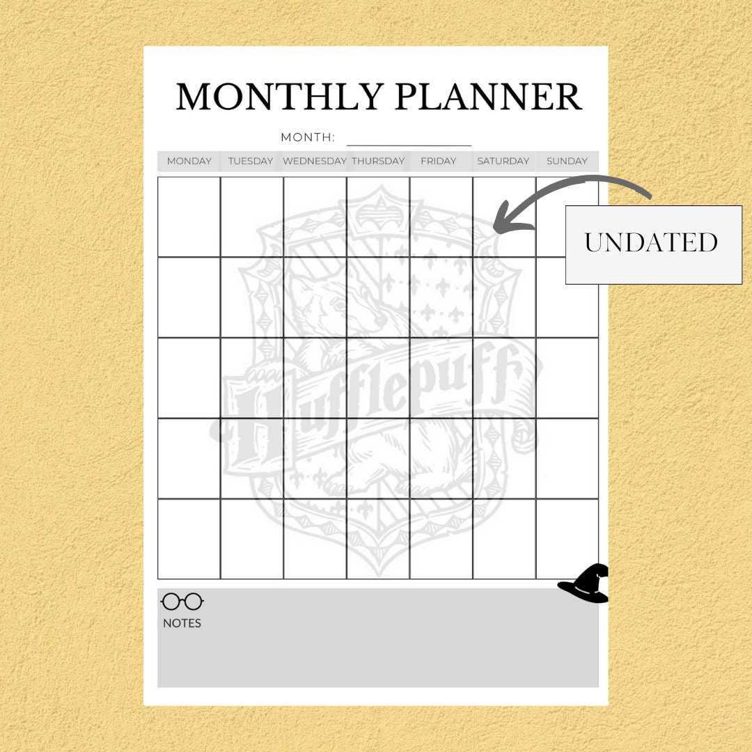 Printable Wizard School Pottery Planner Bundle, Monthly, Daily Planner ...