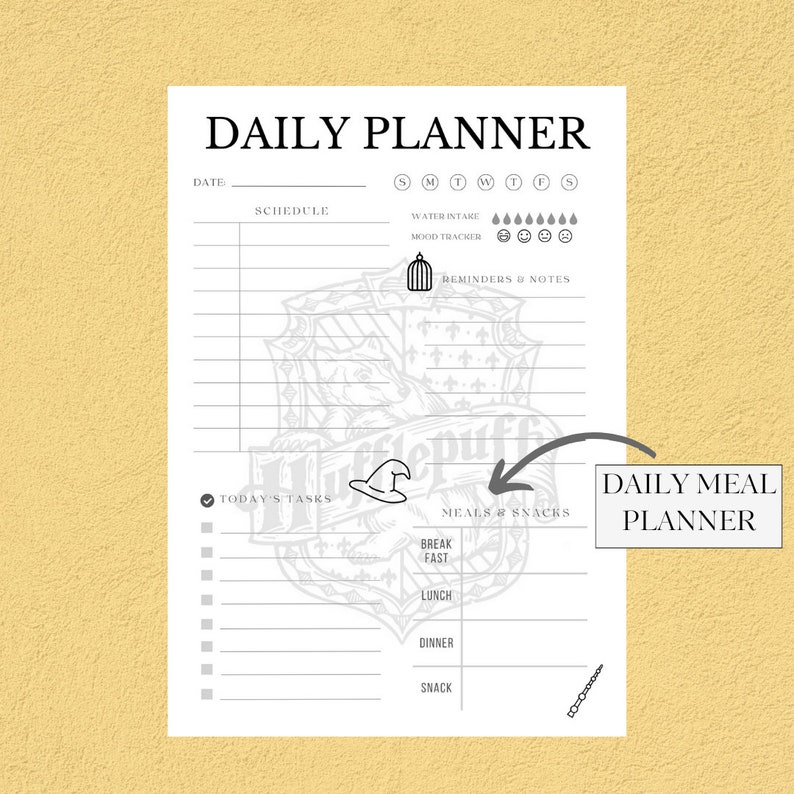 Printable Wizard School Pottery Planner Bundle, Monthly, Daily Planner ...