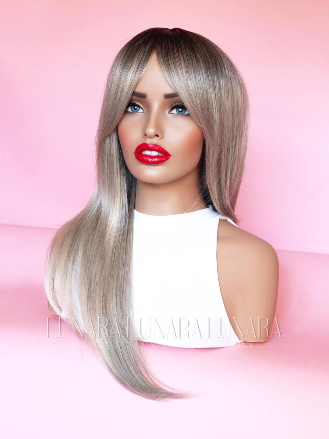 Ash Gray Blonde Wig "anouk" - Etsy