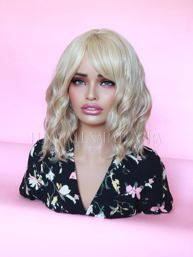 Light Beige Blonde Bob Wig "daisy" - Etsy