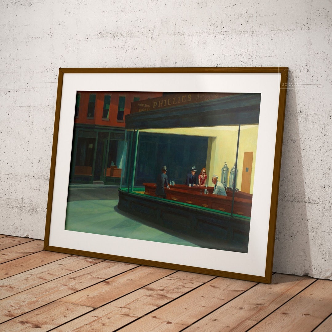 Edward Hopper nighthawks Print, Wall Art, Home Decor, Digital Download ...