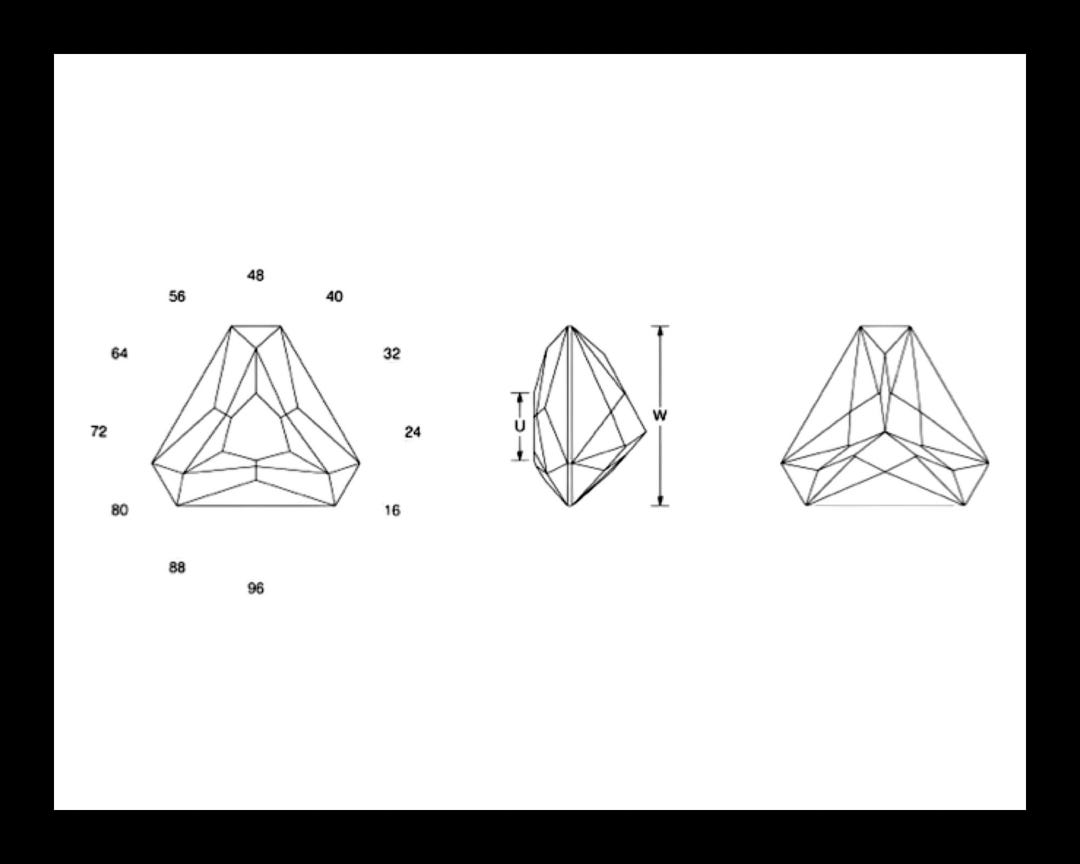 Alien Outpost Faceting Diagram | Unique Gem Cutting Pattern | 49 Facets ...