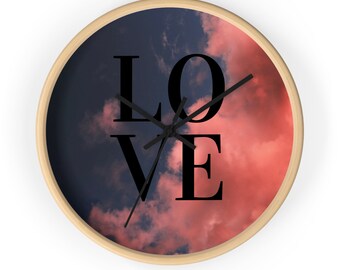 Rainbow Wall Clock Gay Pride Flag LGBT Wall Clock Love is Love Decor ...