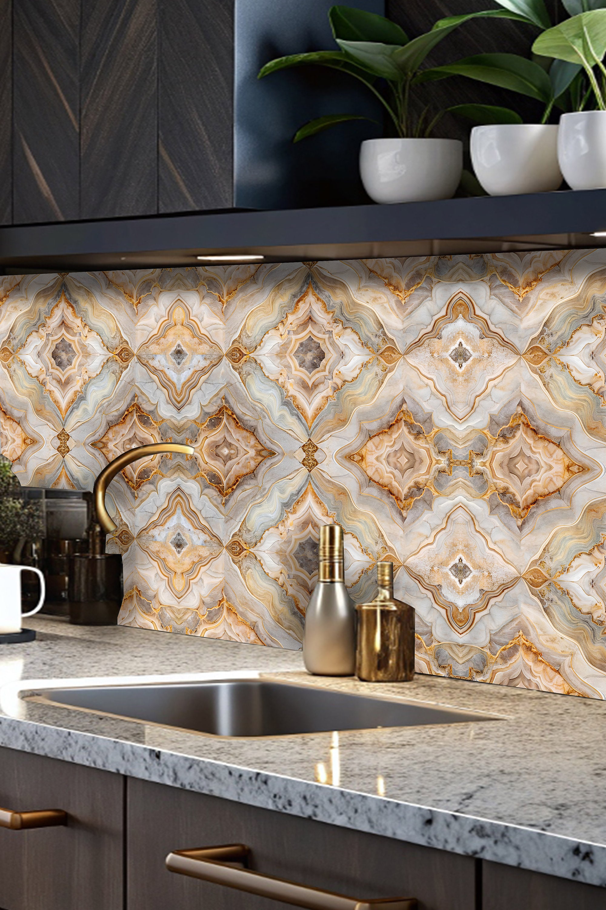 Self Adhesive Kitchen Tile Sticker, Peel and Stick, Kitchen Backsplash ...