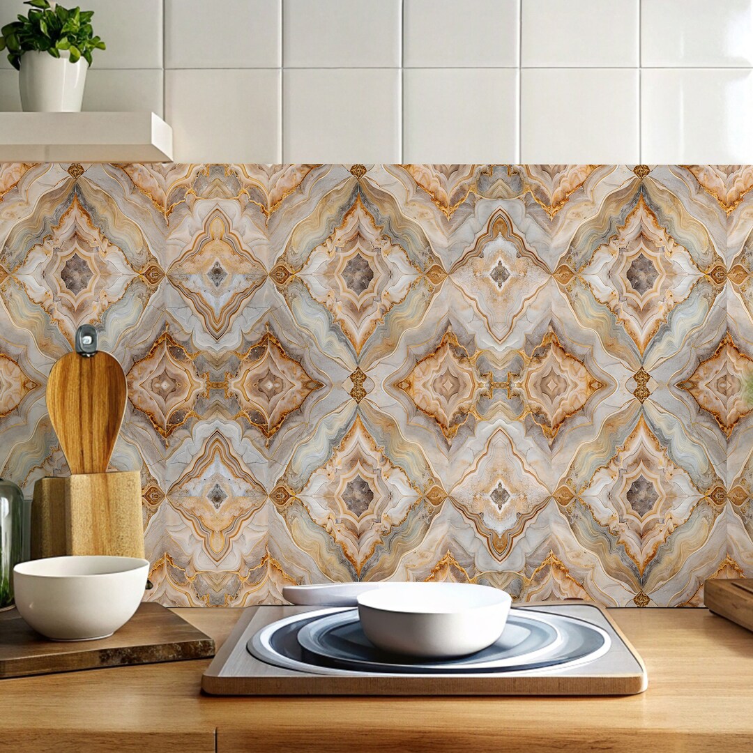 Self Adhesive Kitchen Tile Sticker, Peel and Stick, Kitchen Backsplash ...