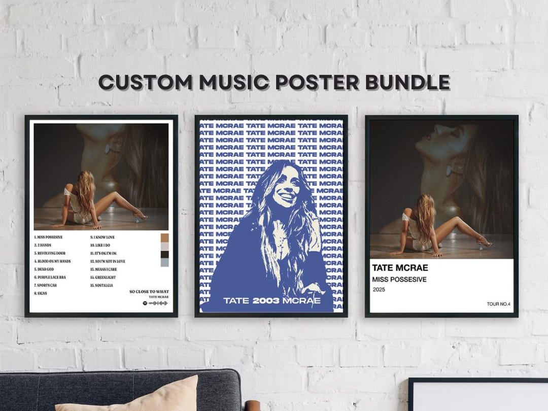 Tate Mcrae Music Poster Bundle Personalized Album Posters Tour Merch ...