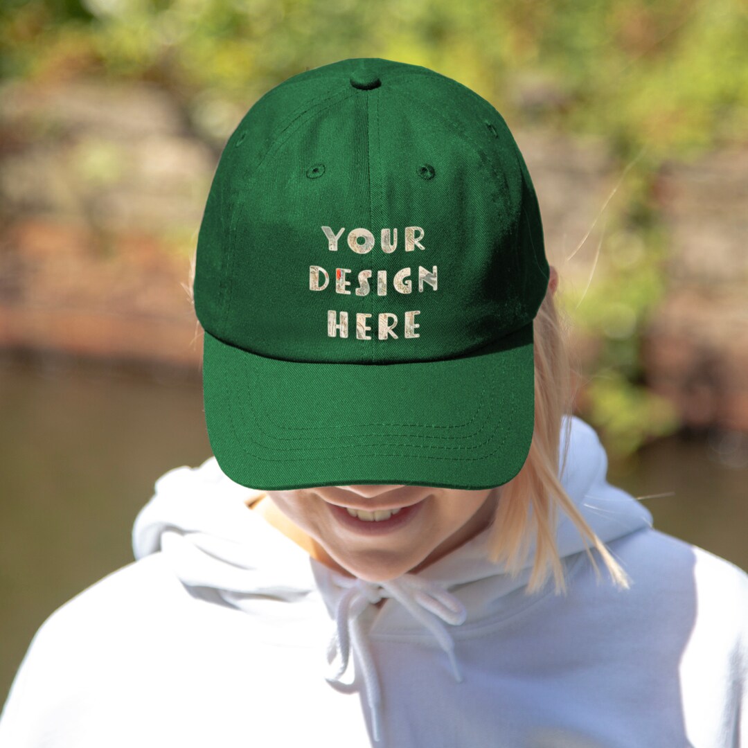 Kelly Green Baseball Cap Mockup Printify Unisex Twill Hat - Etsy