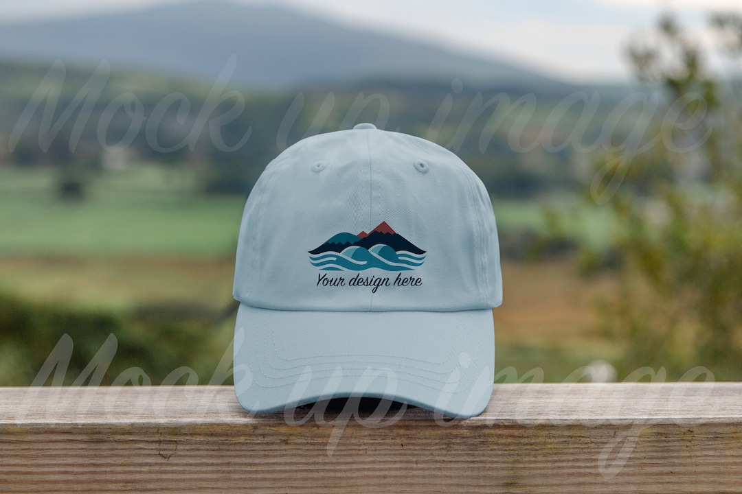 Lifestyle Cap Mockup Light Blue Baseball Cap Mockup Printify Light Blue ...