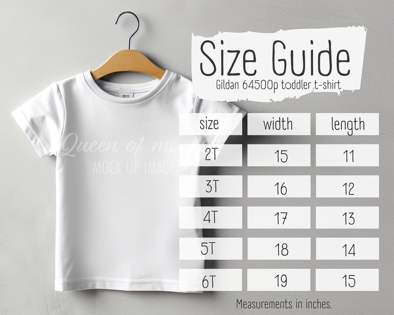 Gildan 64500P Size Chart Toddler T-shirt Size Guide Gildan Size Guide ...