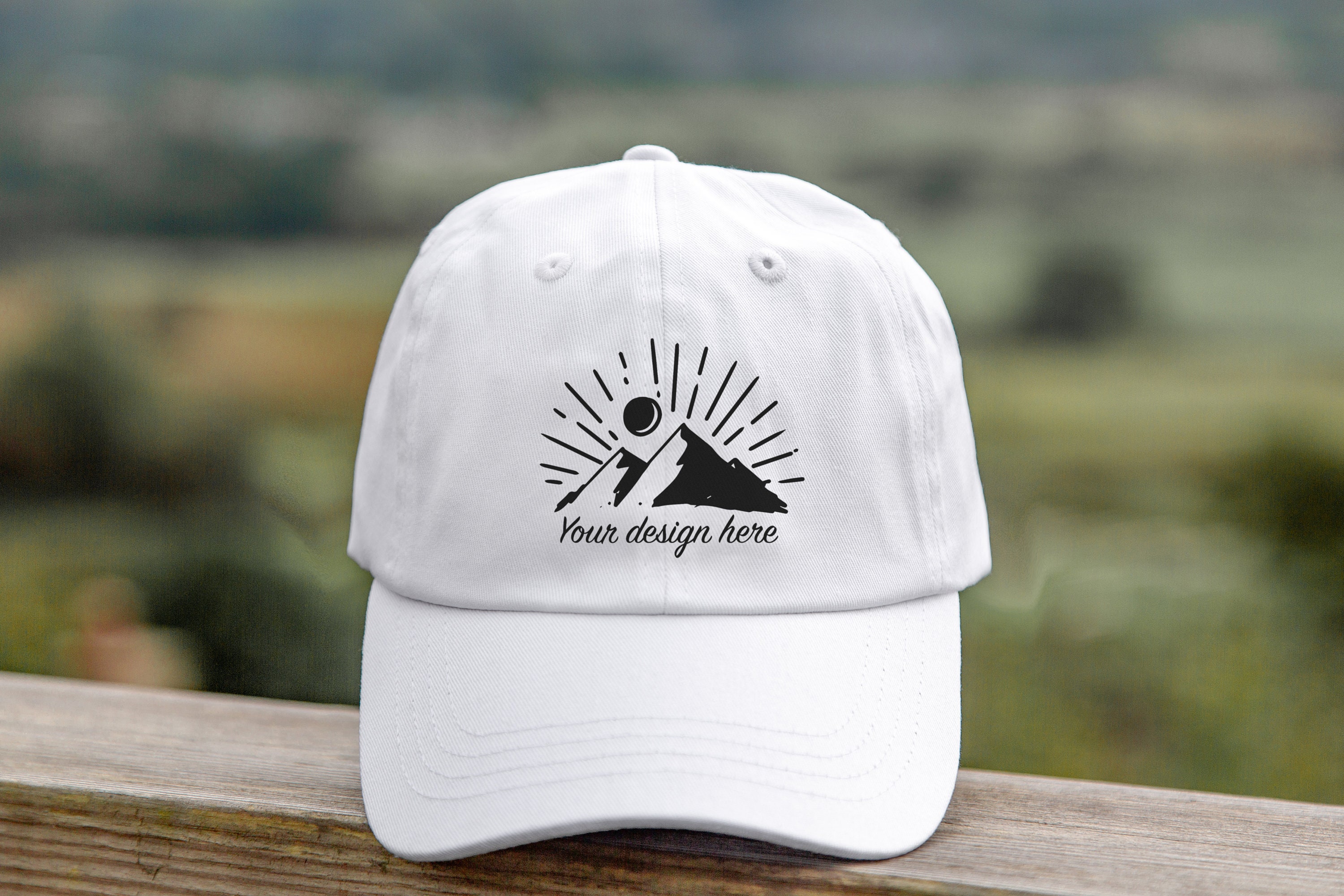 Outdoor Lifestyle Cap Mockup White Baseball Cap Mockup Printify White ...