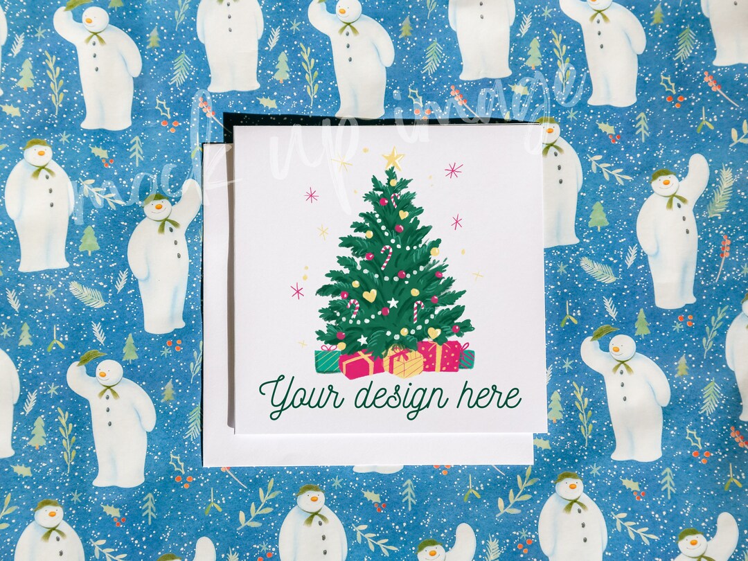 Christmas Card Mockup Christmas Theme Card Mockup Holiday Card Mockup ...