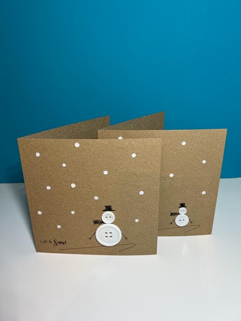 Handmade Snowmen Christmas Cards pack of 10 Fun Christmas - Etsy