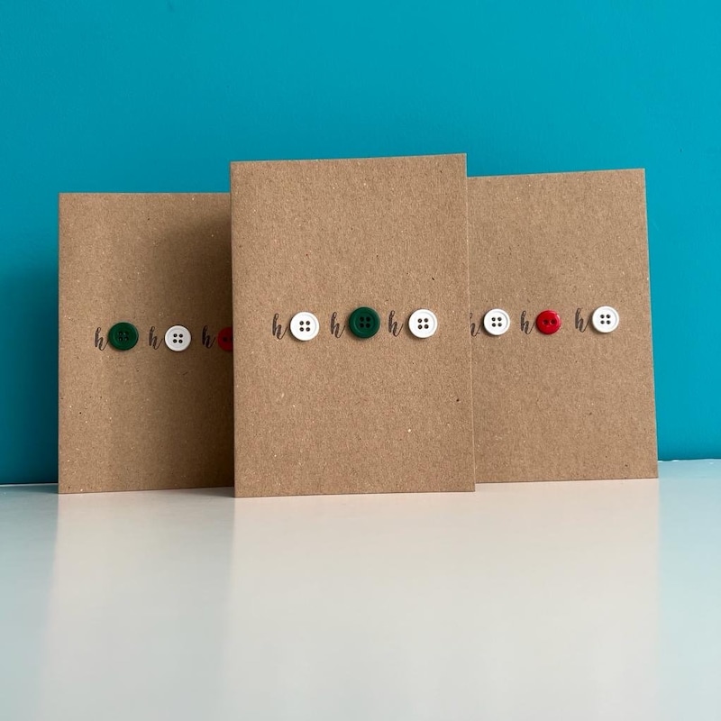 Button Christmas Cards - Etsy UK
