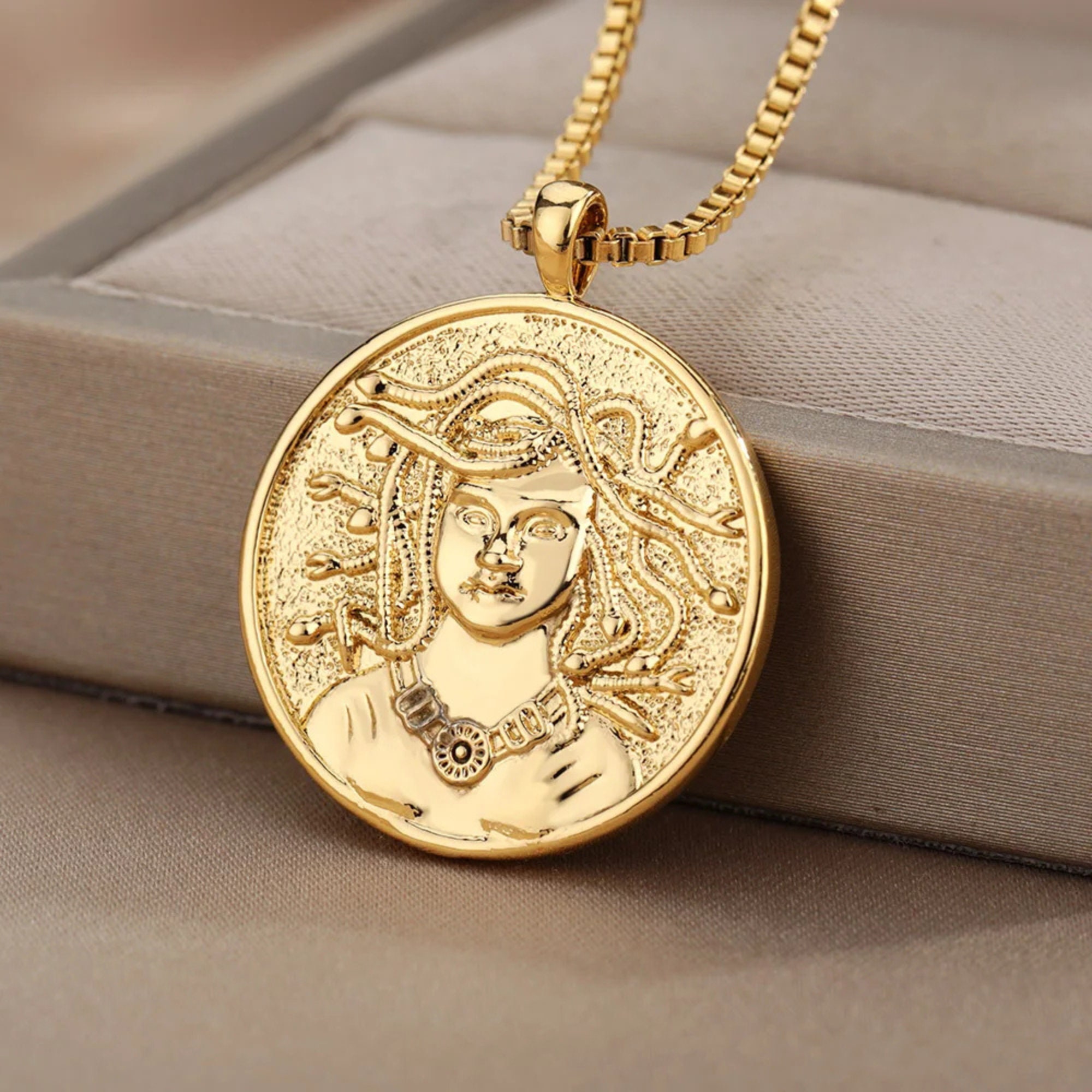 Greek Deity Necklaces Vintage Coin Pendants Featuring Artemis ...