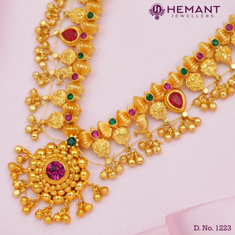 Traditional Maharashtrian Kolhapuri Saaj With Earrings Hemant Jewellers ...