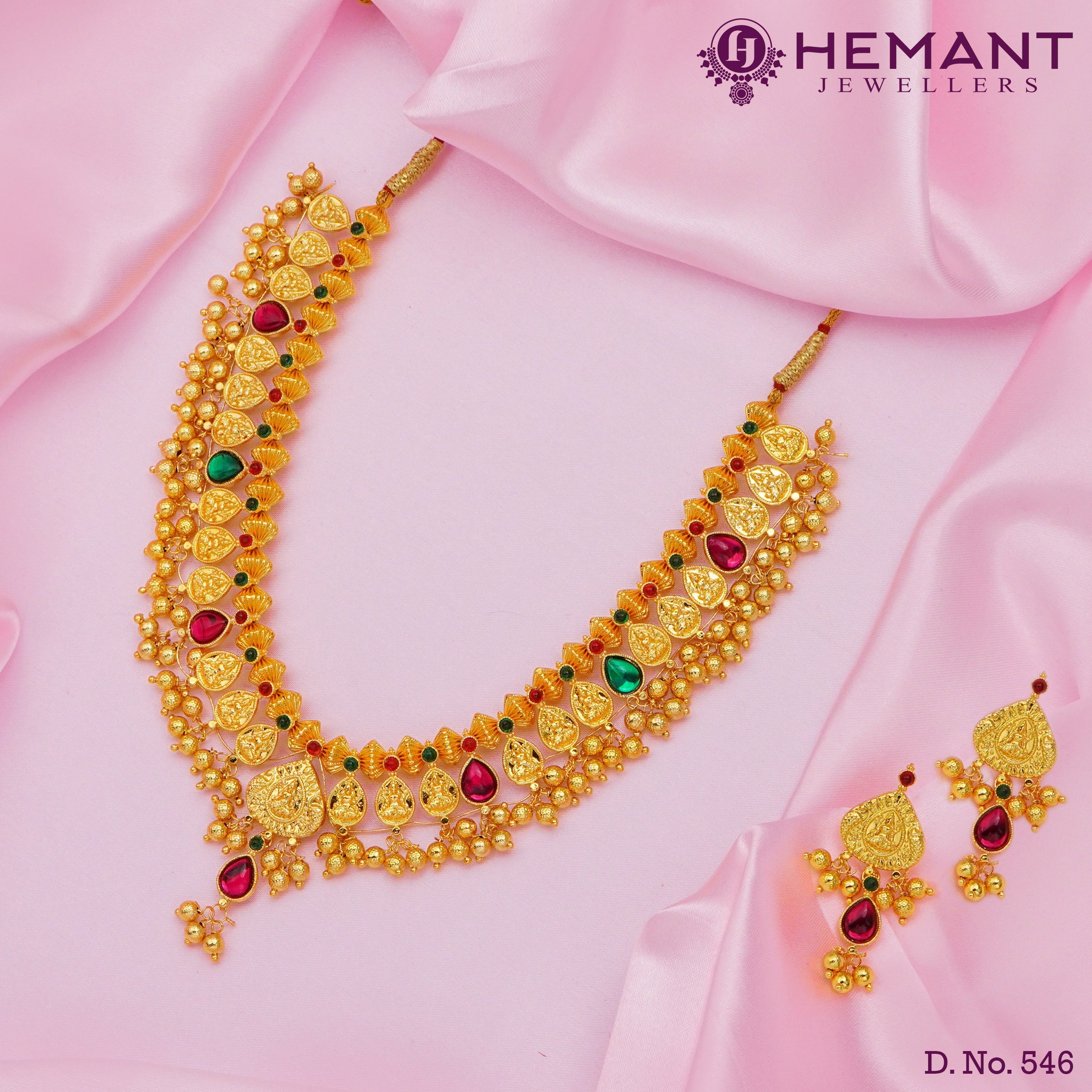Traditional Maharashtrian Kolhapuri Saaj With Earrings Hemant Jewellers ...