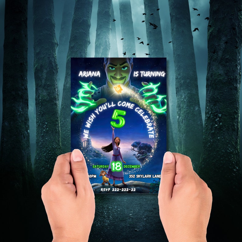 Editable Wish Movie Birthday Invitation, Wish Birthday, Wish Party ...