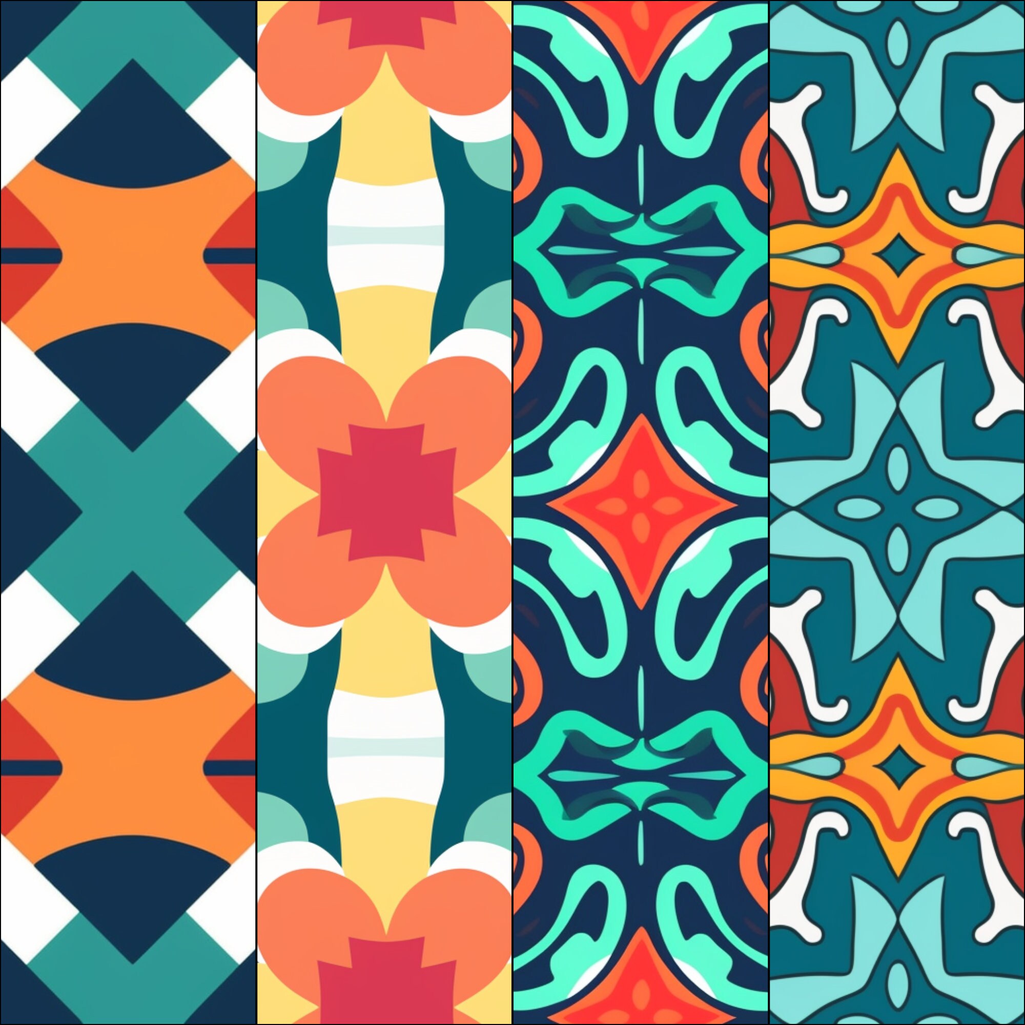 Colourful Pattern Digital Tiled Paper, Colourful Pattern Backgrounds ...