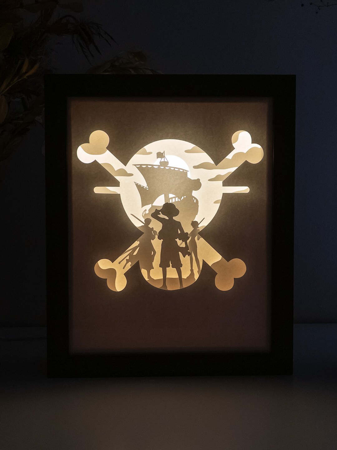 Luffy DIY Light Box Templates PDFSVG Video Tutorial - Etsy Australia