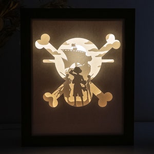 Luffy DIY Light Box Templates PDFSVG Video Tutorial - Etsy Australia