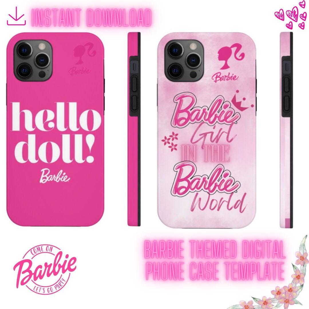 Create Your Own Pink-tastic Barbie Phone Case DIY Templates - Etsy