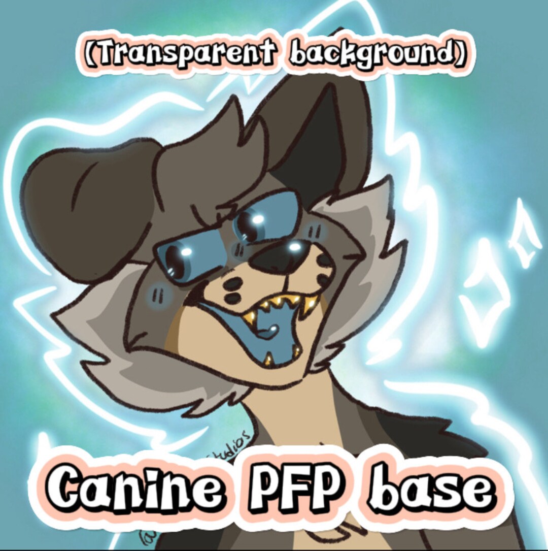 Canine Furry Dog PFP Base lineart Only - Etsy Australia