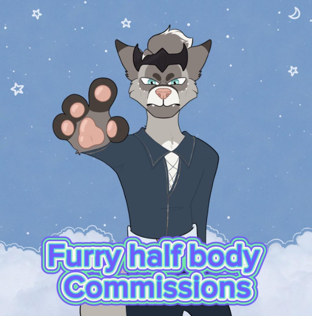 Furry Half Body Art Commission - Etsy