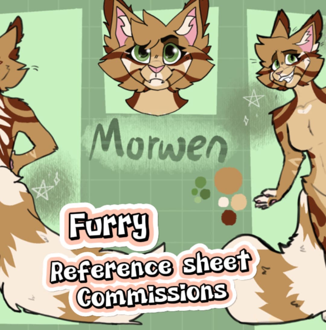 Simple Furry Reference Sheet Commissions - Etsy