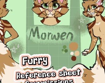Reference Sheet Furry / Anthro / Fursona/ Custom Character Illustration YOUR CHARACTER - Etsy