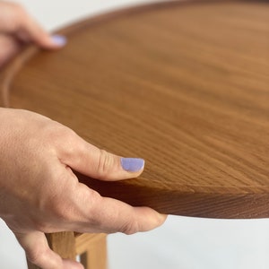 Wooden Round Chestnut Coffee Table, Modern Coffee Table, Round Coffee ...