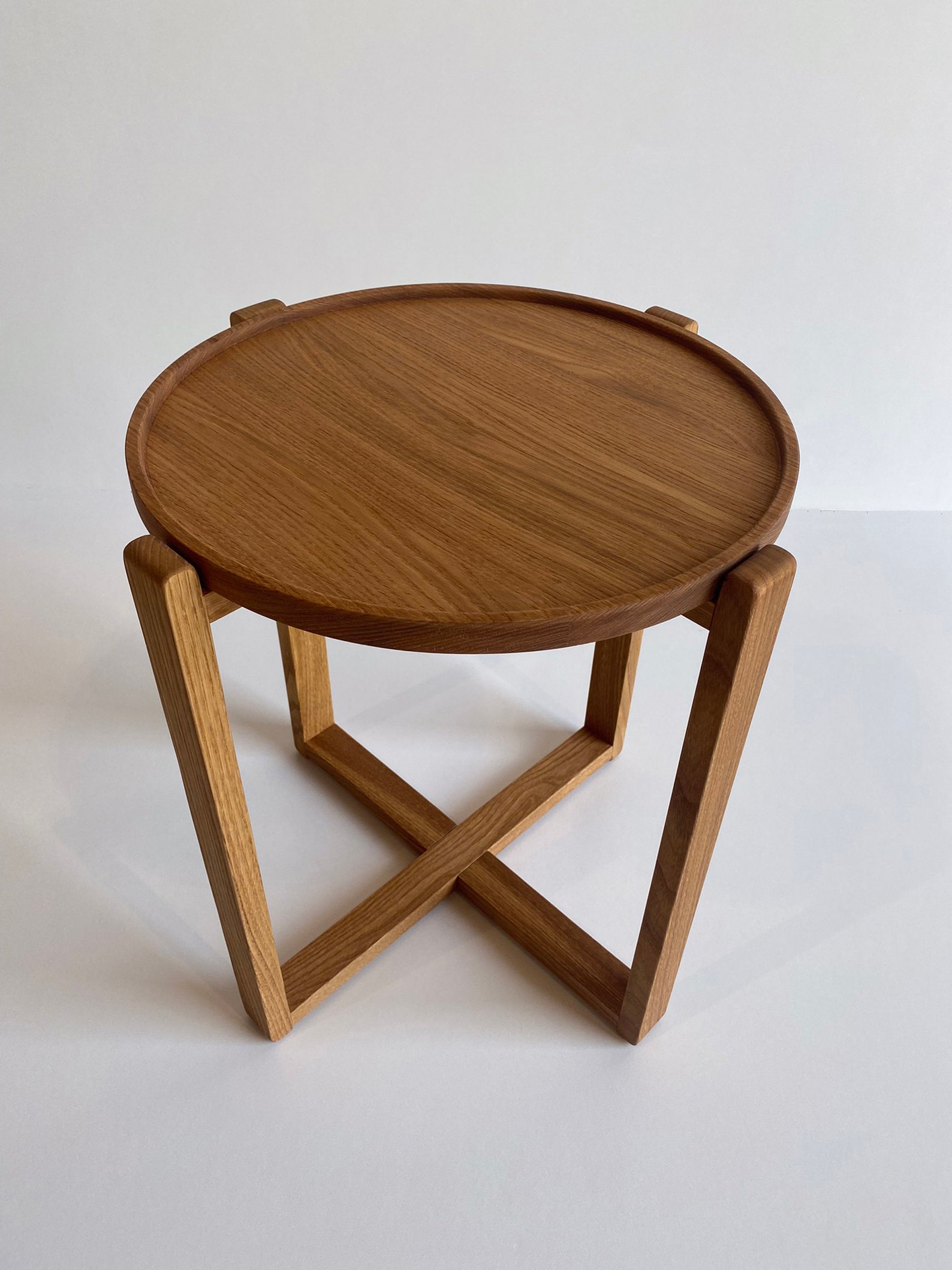 Wooden Round Chestnut Coffee Table, Modern Coffee Table, Round Coffee ...