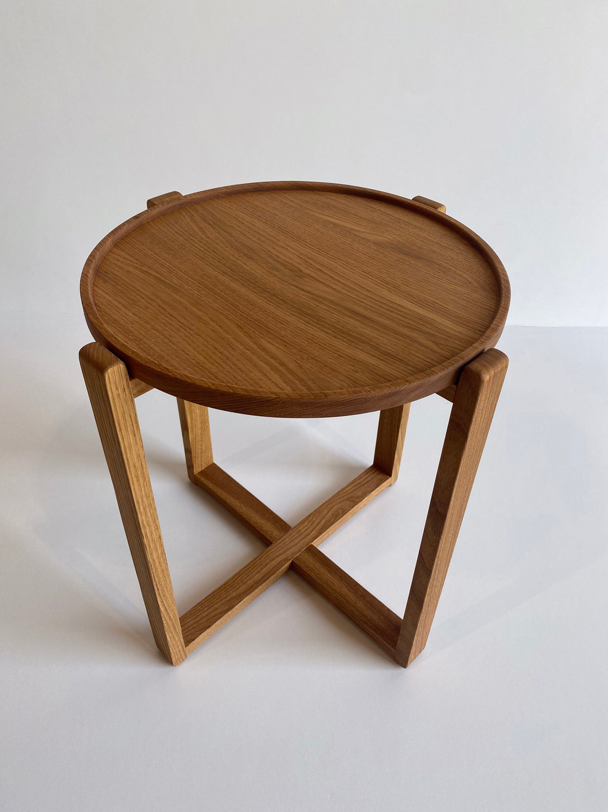 Wooden Round Chestnut Coffee Table, Modern Coffee Table, Round Coffee ...