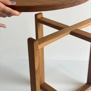 Wooden Round Chestnut Coffee Table, Modern Coffee Table, Round Coffee ...