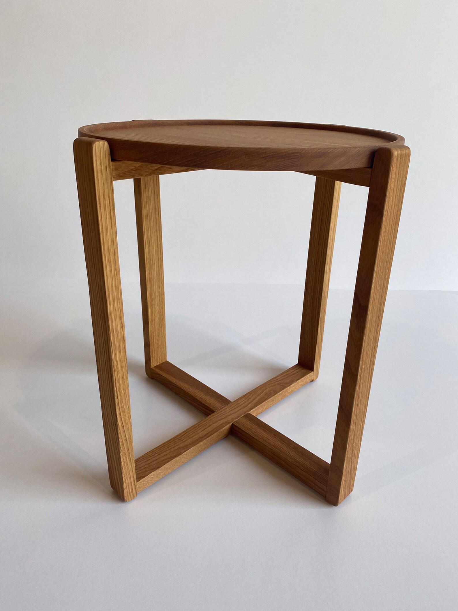 Wooden Round Chestnut Coffee Table, Modern Coffee Table, Round Coffee ...