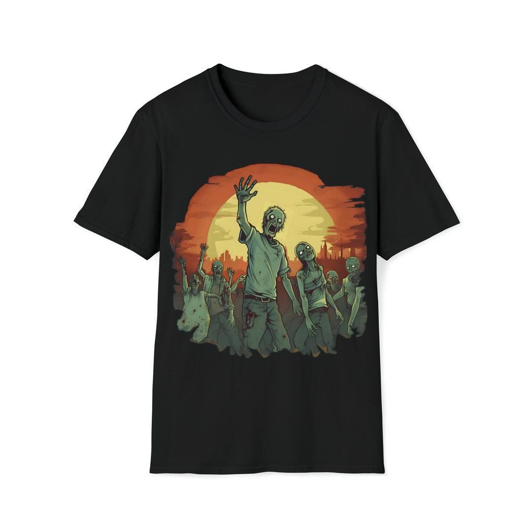 Scary Halloween Zombie Apocalypse T-shirt (slim Fit) - Etsy
