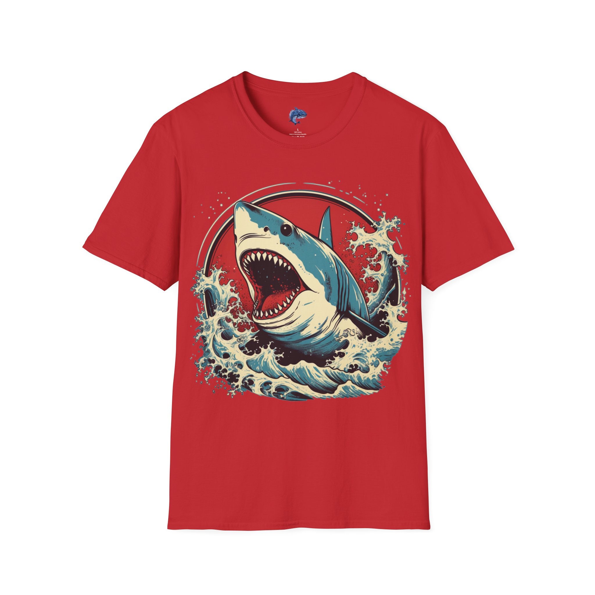 Great White Shark T-shirt classic Fit - Etsy